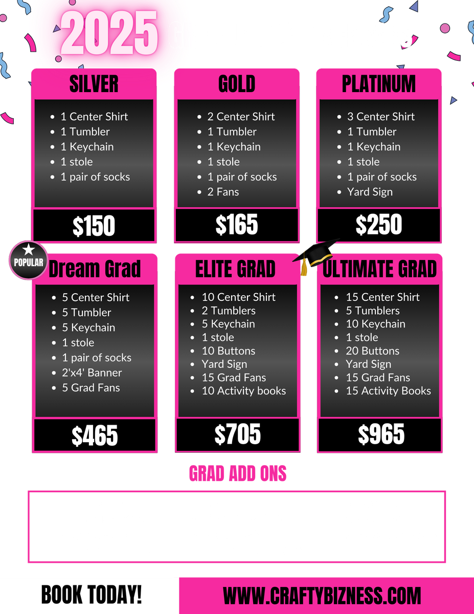 Graduation Packages – Crafty Bizness